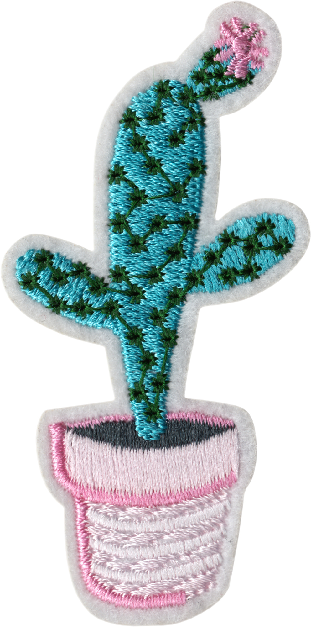 Patch - Cactus - Turquoise And Green In A Pink Pot – Mi Vida Uvalde