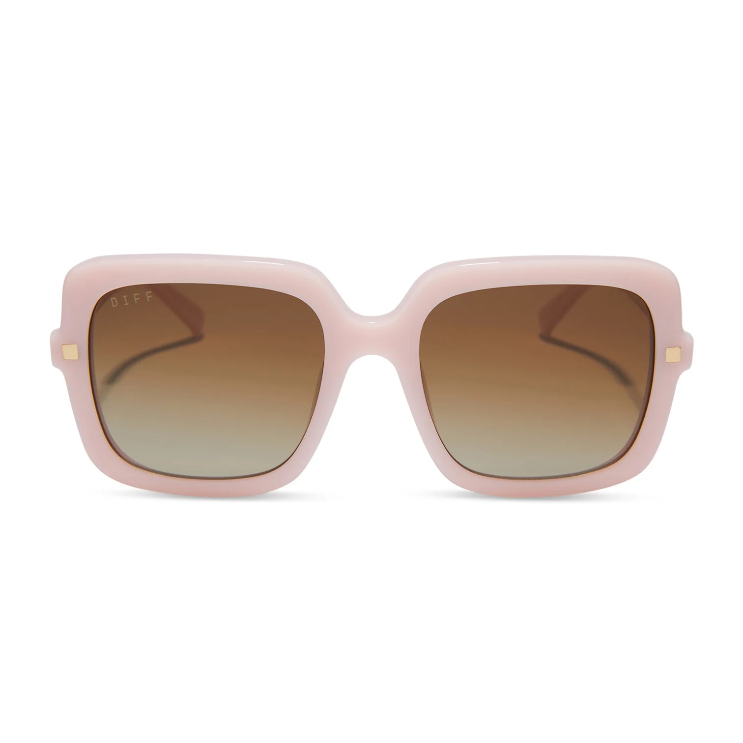 DIFF Eyeware - Sandra Pink Velvet Brown Gradient Polarized Sunglasses ...