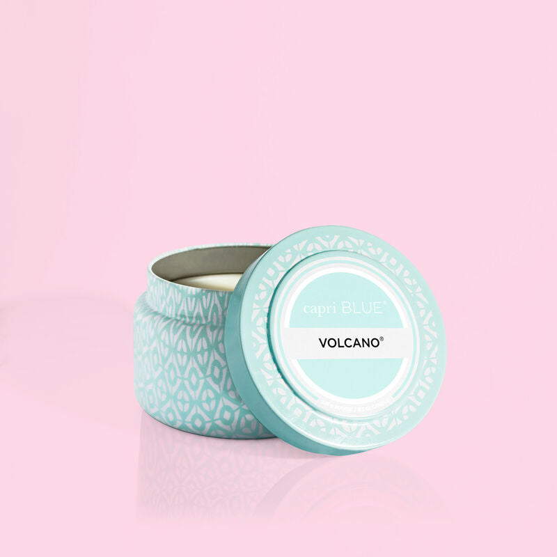 AQUA PRINTED TRAVEL TIN, VOLCANO – Mi Vida Uvalde