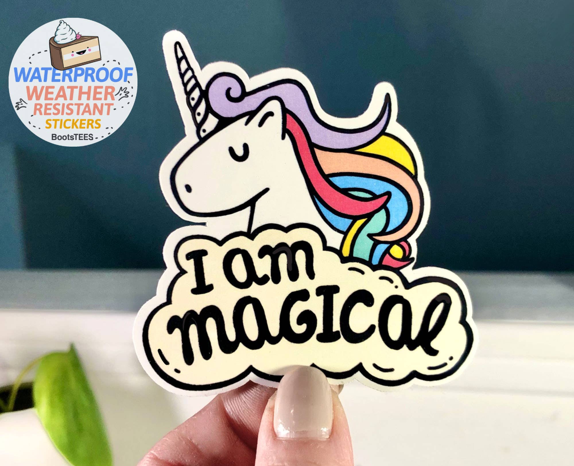 I Am Magical Unicorn Sticker, 3" Cute Waterproof Quote Decal – Mi Vida ...