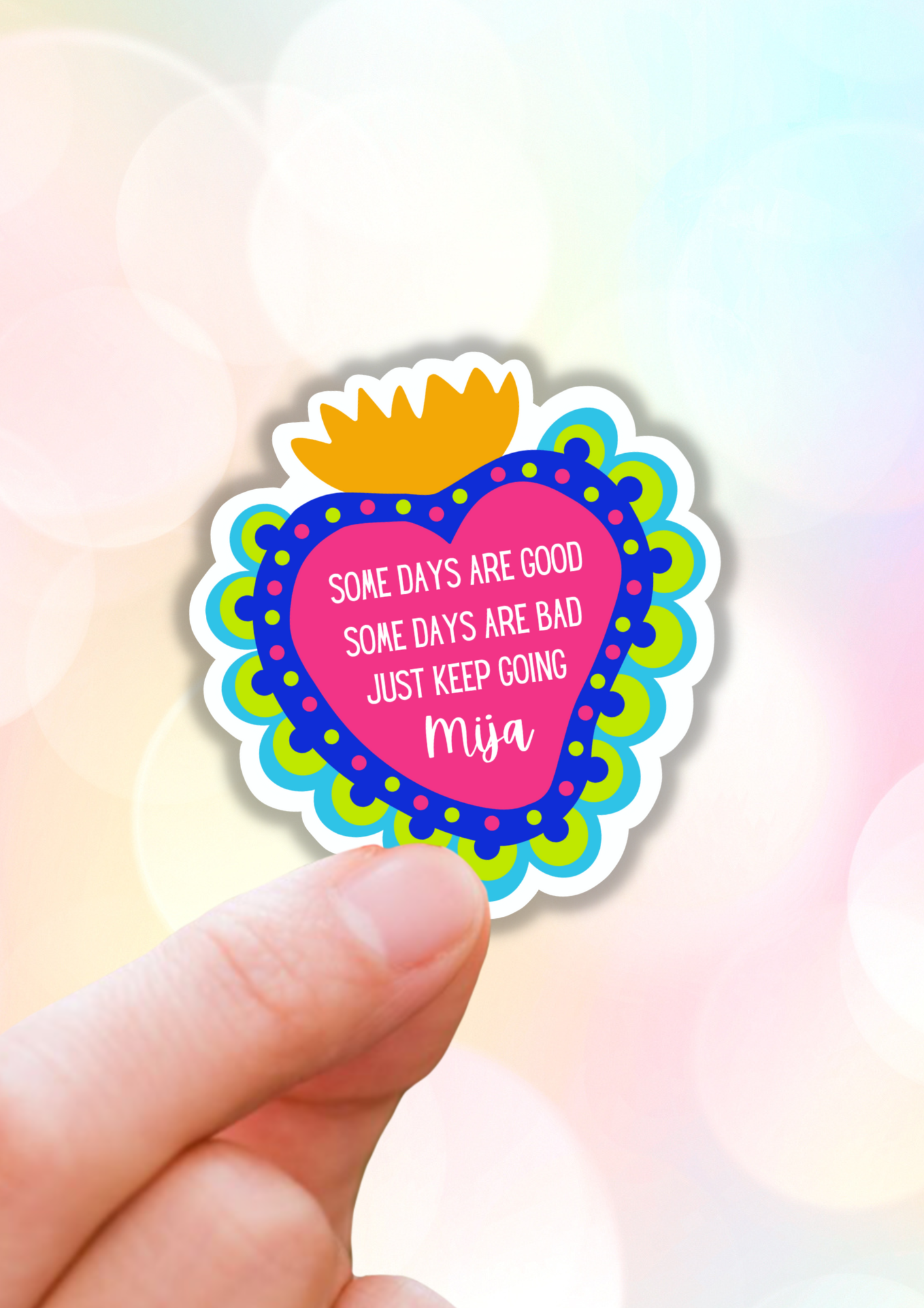 sacred heart latinx sticker – Mi Vida Uvalde
