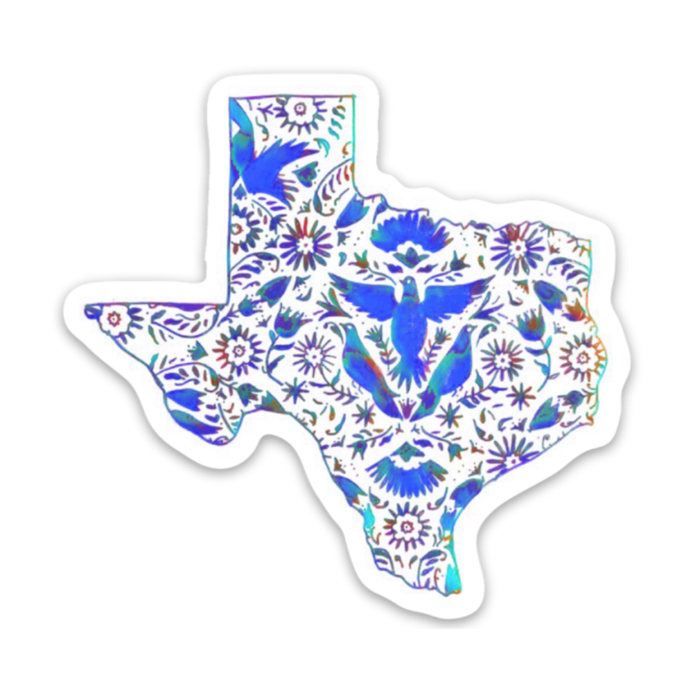 Blue Otomi Texas Sticker – Mi Vida Uvalde