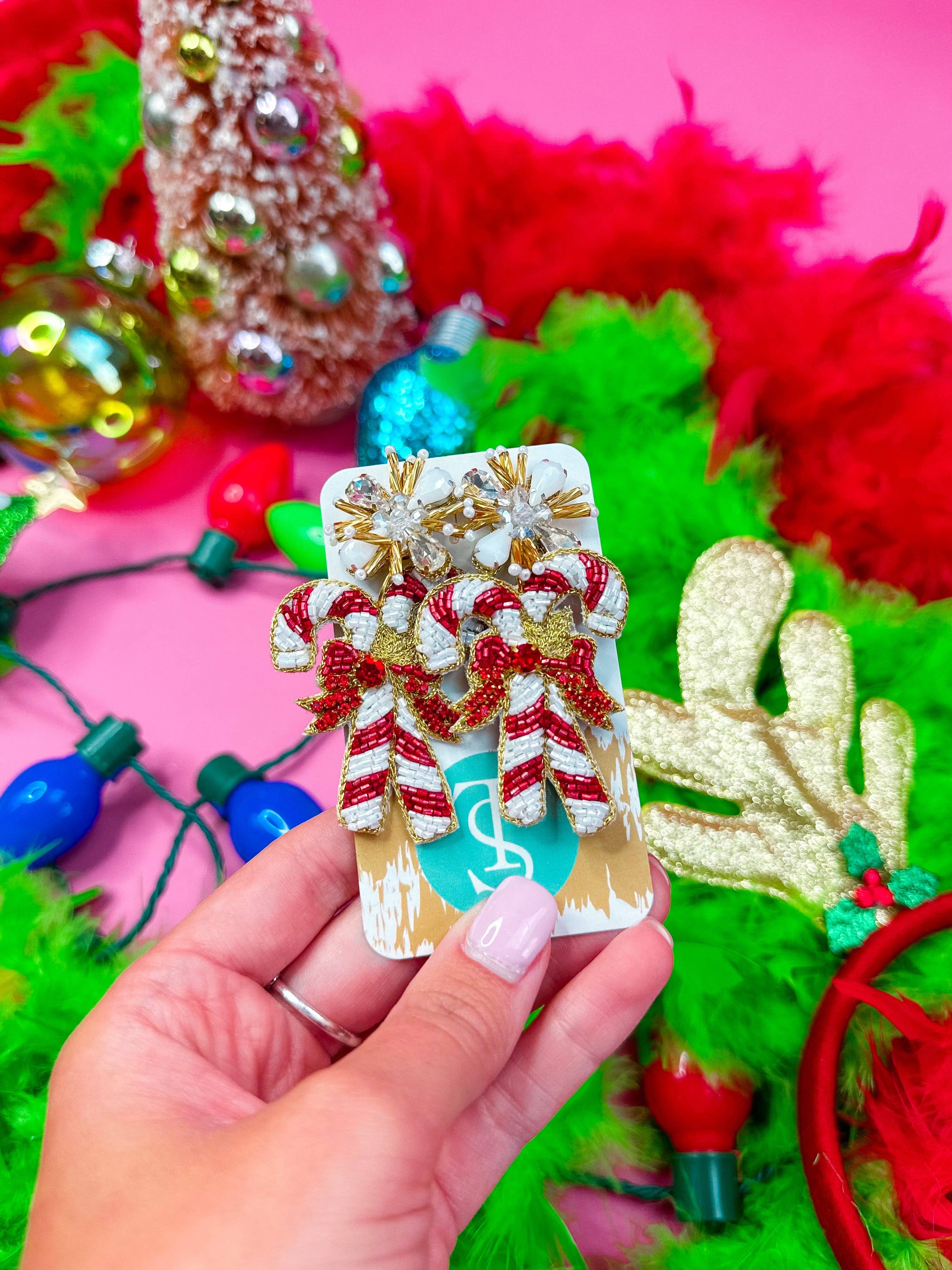 Beaded Candy Cane Drops: Red – Mi Vida Uvalde