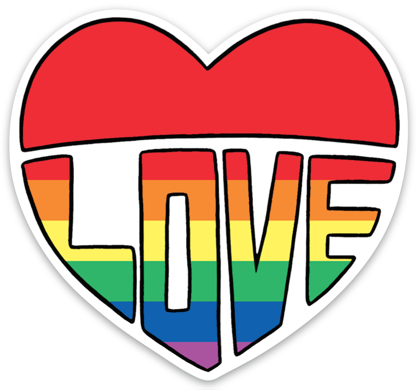 Love Heart Die Cut Sticker – Mi Vida Uvalde