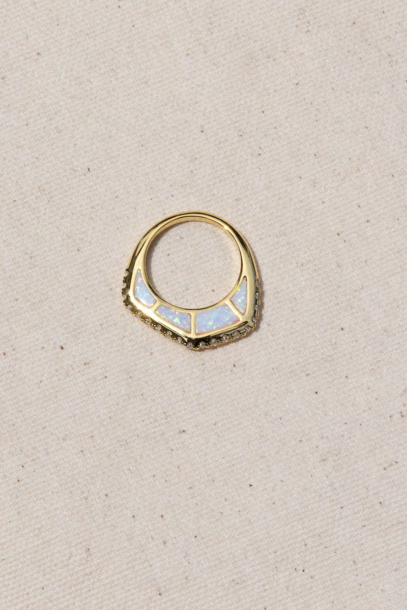 ENIGMA RING- WHITE OPAL – Mi Vida Uvalde